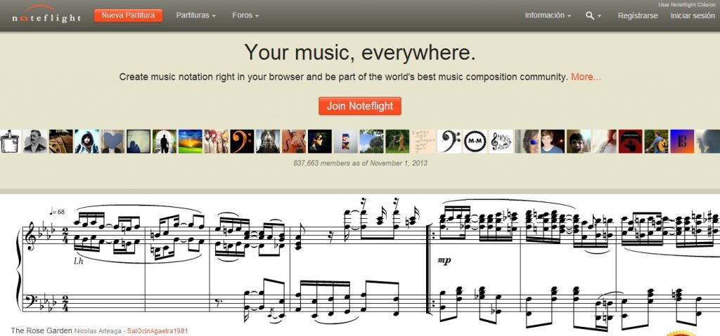 Editor de partituras Noteflight – MUSICAENELAULA